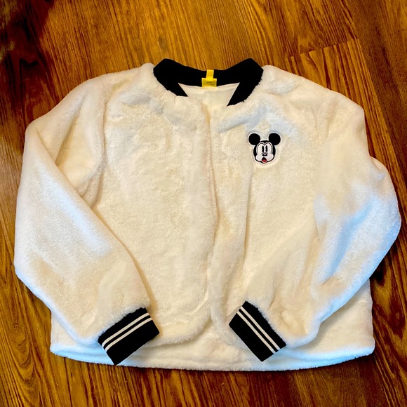 Disney | Jackets & Coats | Faux Fur Mickey Mouse Bomber Jacket | Poshmark